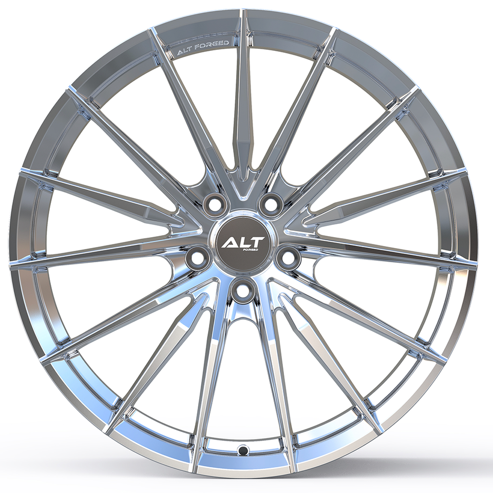 19" ALT8 Mono-Block Forged Chrome Wheels for Ford Mustang GT S197 GT500 ...