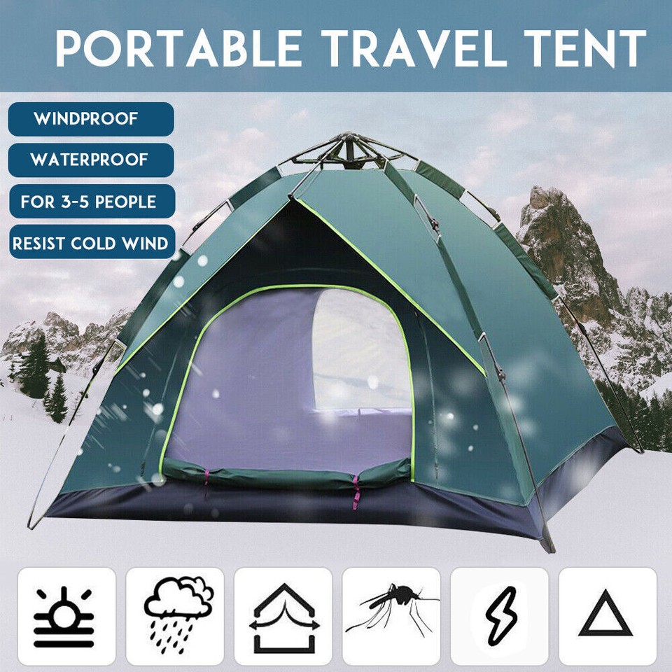 Portable Camping Tent 2-3 Person Automatic Instant Pop Up Tent for ...