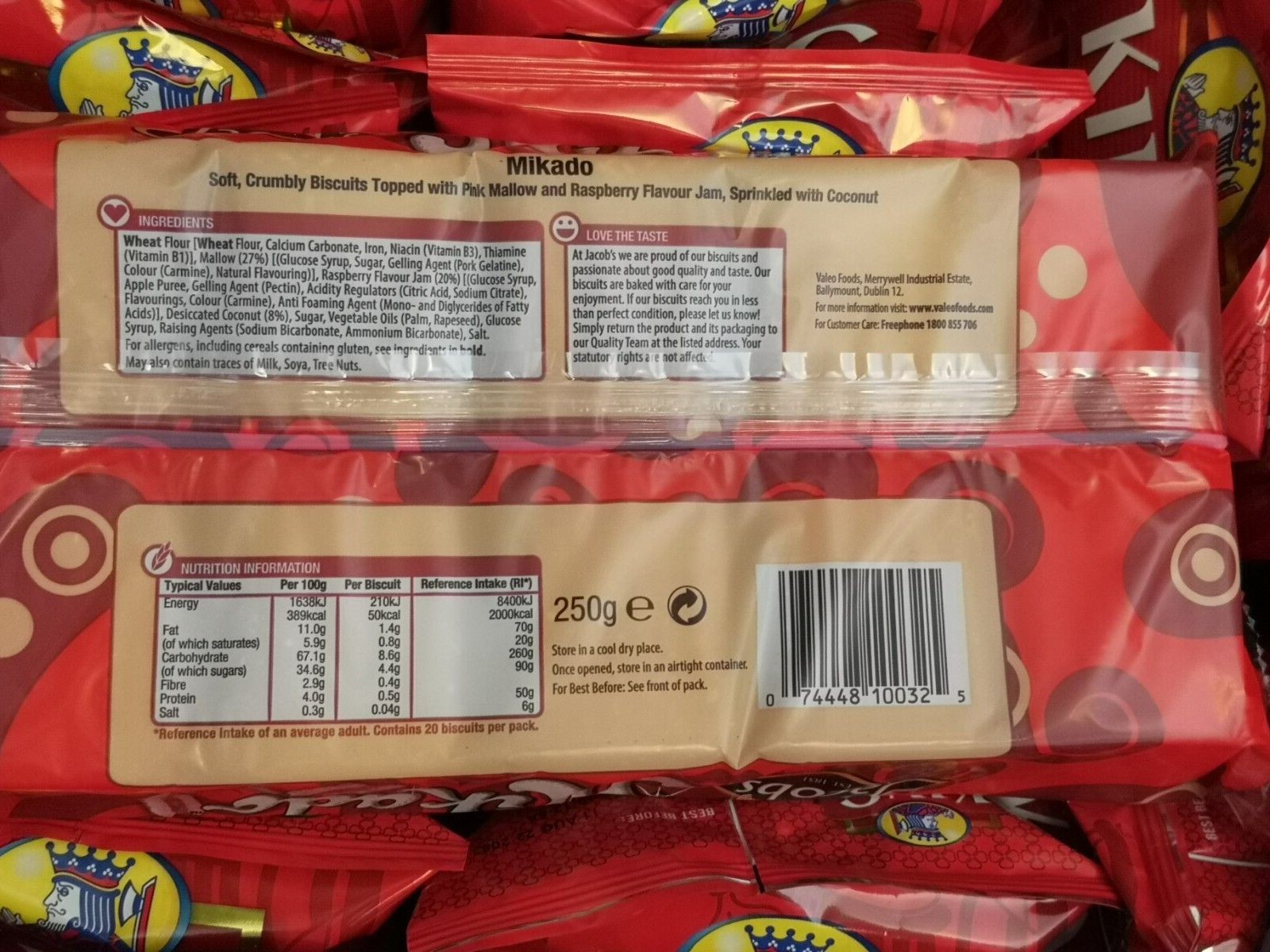 King Crisps 30X25G pack box also a packet of Mikado Biscuits biscuits ...