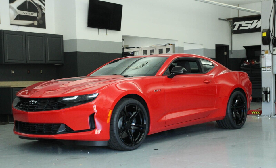 20" Black Wheels 20x10 / 20x11 Fit Chevrolet Camaro SS LS RS ZL Chevy ...