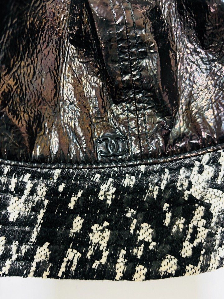 Chanel Hat Size 59 Chanel Bucket Hat Black and White Rare! | eBay UK