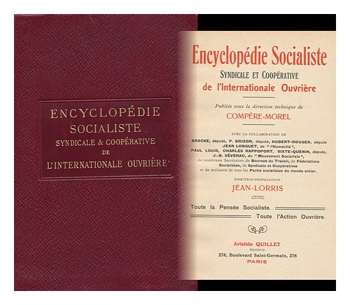 QUENIN, SIXTE. COMPERE-MOREL, ADEODAT CONSTANT ADOLPHE. (ED JEAN-LORRIS ...