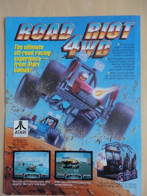 Road Riot 4WD Video Arcade Machine Flyer Original Magazine Pull Out Ad ...