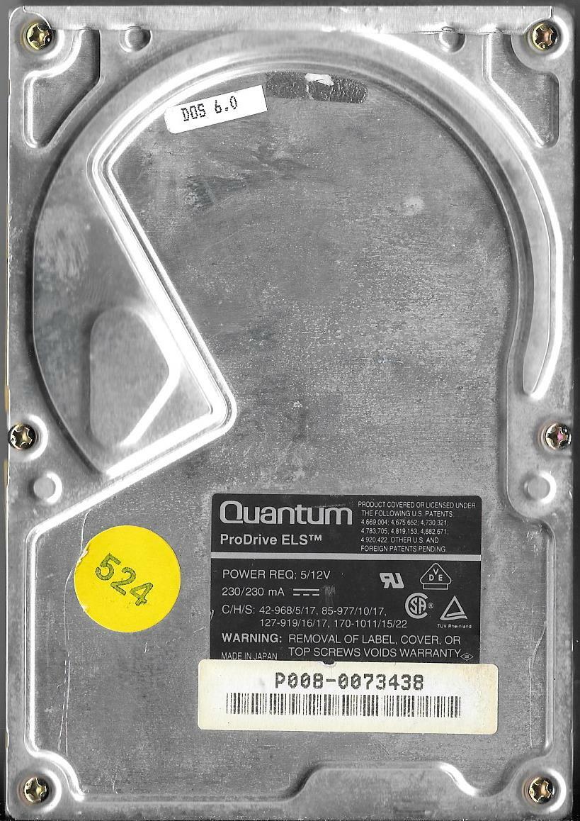 Quantum Pro Drive ELS 127AT 127MB IDE Hard Drive P/N: PI12A011 | eBay