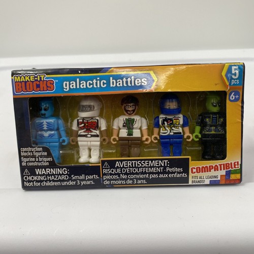 5 Minifigures Make-It Blocks Galactic Battles Aliens NEW Sealed Toy As ...