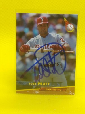 Todd Pratt 1993 Ultra #444 Philadelphia Phillies (PERSONAL AUTOGRAPH ...