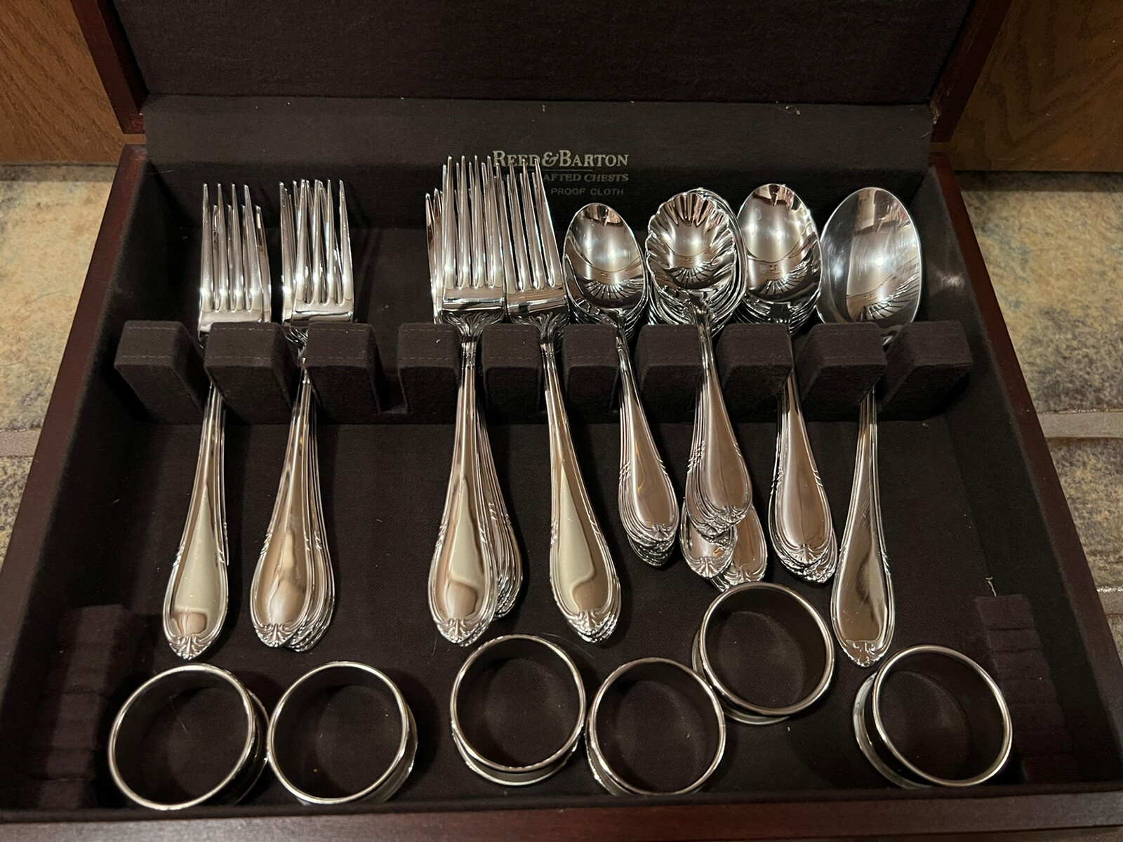Reed and Barton Stainless Flatware 76 Piece Set With Serving Pieces New ...