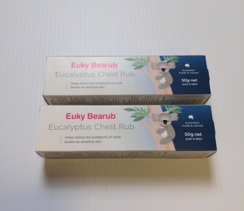 2x Euky Bearub Eucalyptus Chest Rub 50g Gentle On Sensitive Skin Aust ...