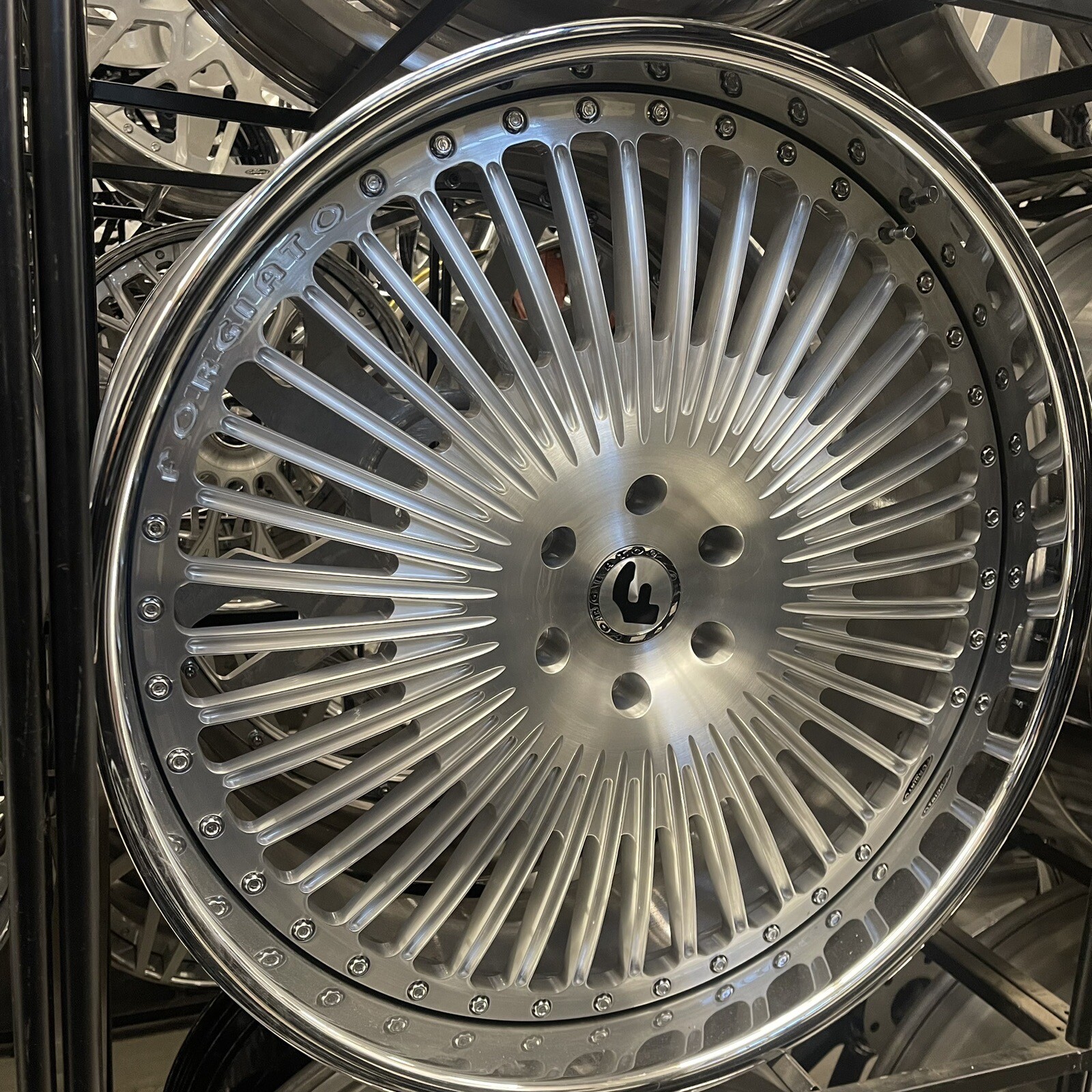 26" Forgiato Wheels Cablata Brushed Chrome Lip Wheel & Tire Package 6 ...