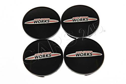 Genuine Mini Cooper JOHN COOPER WORKS JCW Wheel Center Caps 50mm Set of ...