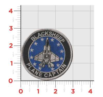 MARINE CORPS VMFA-214 BLACKSHEEP PLANE CAPTAIN EMBROIDERED PATCH HOOK ...