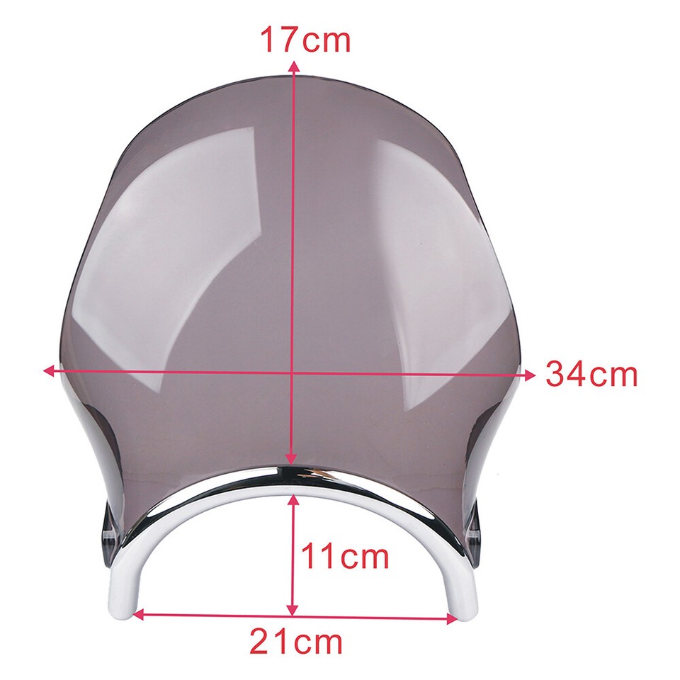 Universal Motorcycle Screen Bike Windscreen Smoke Tint Fly Screen ...