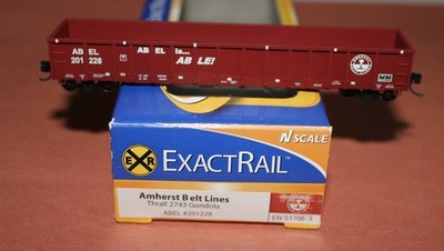 ExactRail N Scale Amherst Belt Lines Thrail Gondola | eBay