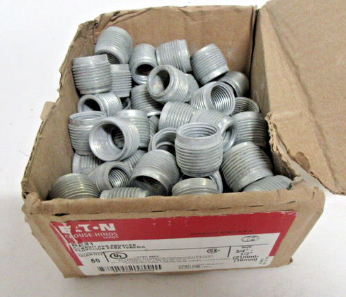 (Box of 50) NEW EATON Crouse Hinds RE21 SA Conduit Hub Reducer 3/4" to ...