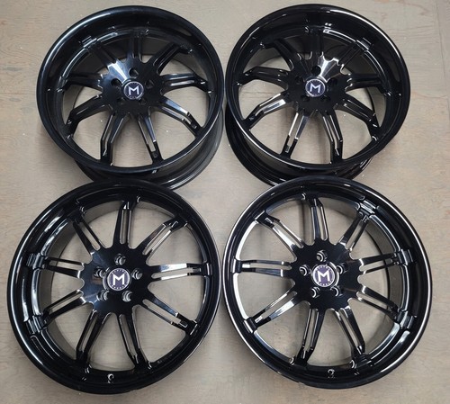 Custom Forged Wheels Rims 22 inch 5X114.3 +40mm Gloss Black Ford ...