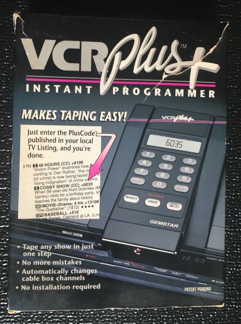 Vintage VCR Plus+ Instant Programmer Gemstar New & Complete Unused Open ...