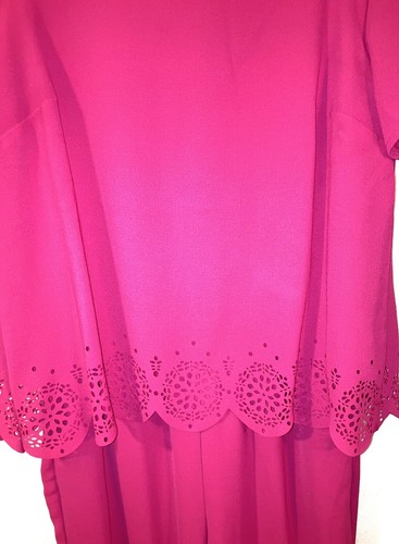 Jumpsuit Kate & Mallory Raspberry Pink Scalloped Hem Top Lined Size ...