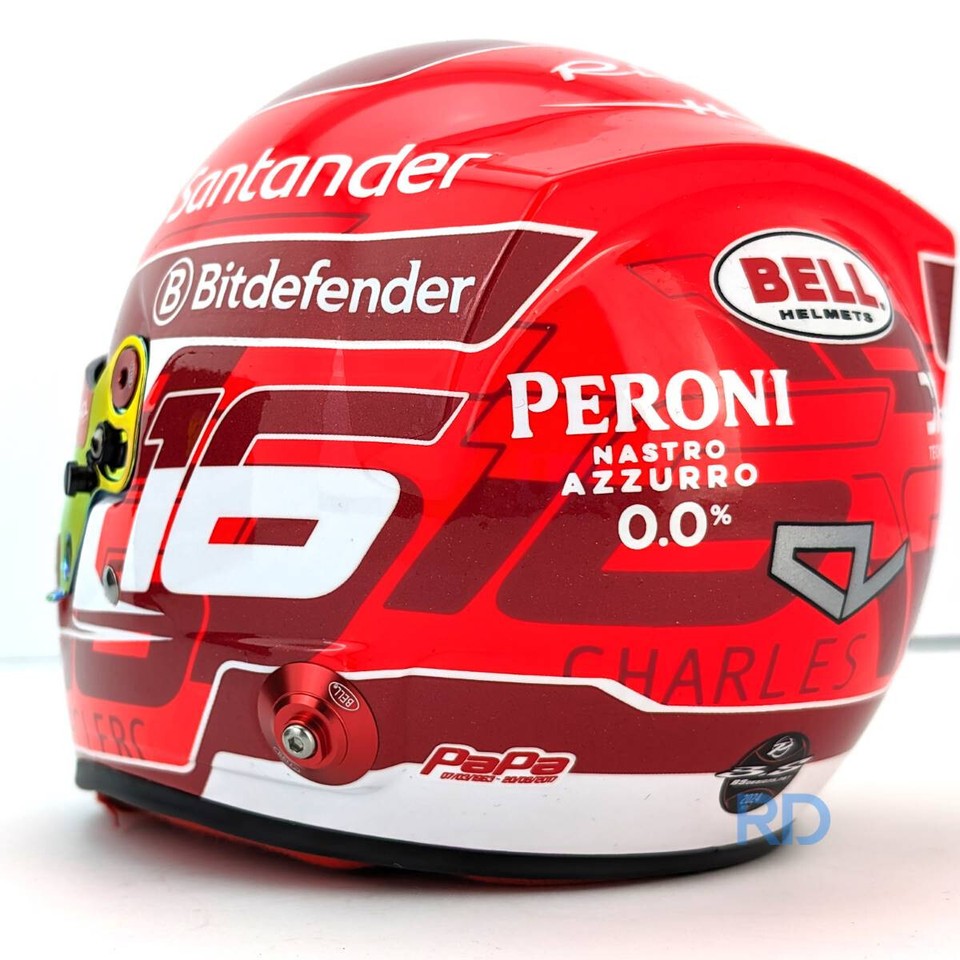 2024 Charles Leclerc Mini Helmet - 1:2 Scale - Ferrari Bell F1 Helmet ...