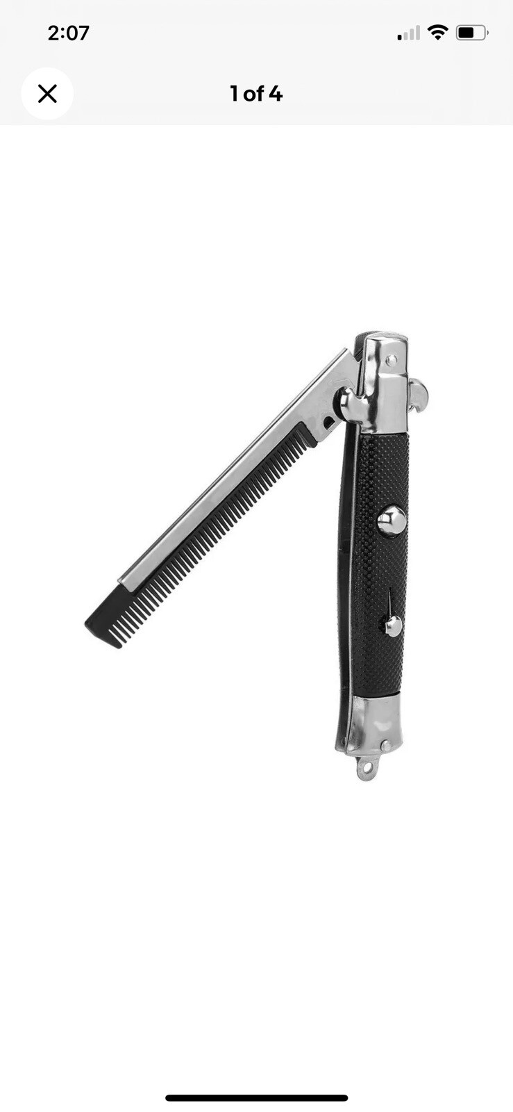 Novelty Switchblade Folding Pocket Comb Push Button Automatic 9" FUN ...