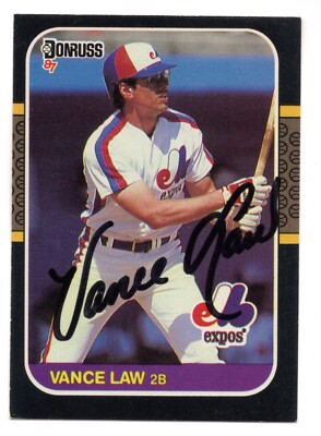Vance Law Autograph On A 1987 Donruss - Montreal Expos | eBay