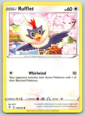 Rufflet - Evolving Skies 136/203 Pokemon TCG Card | eBay