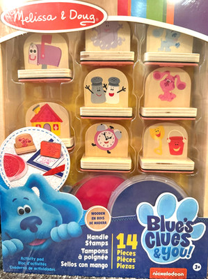 Melissa & Doug Blue's Clues & You! Wooden Handle Stamps and Pad ...