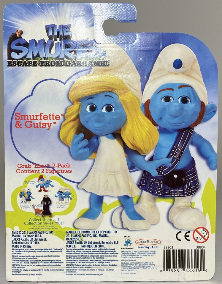 Smurfette & Gutsy Smurf Action Figures Jakks Pacific Peyo Schlumpf ...