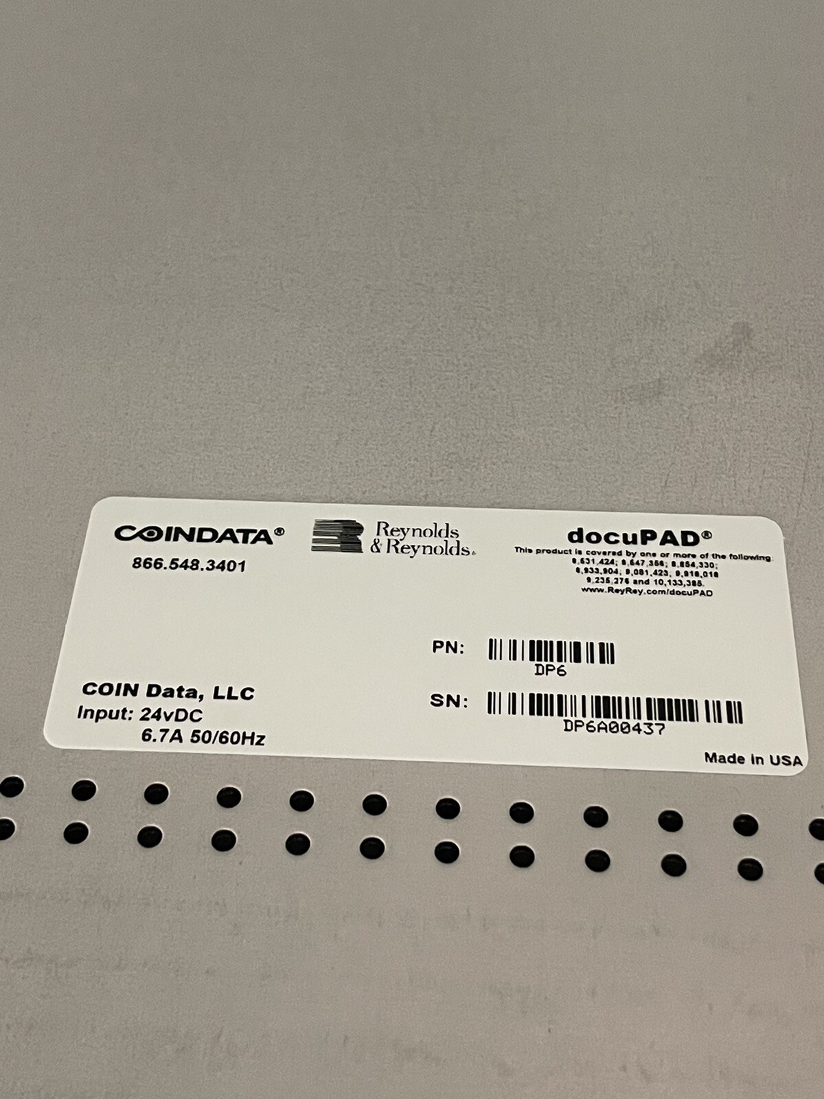 *CoinDATA DocuPAD SYSTEMS MODEL -DP6 | eBay