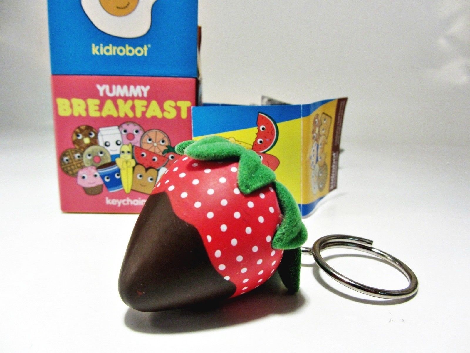 Kidrobot Yummy Breakfast Keychain - CHOCOLATE COVERED STRAWBERRY | eBay