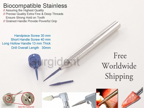 Dental Root Extraction Remover Screws and Drill OR Grade Tooth Surgery ...