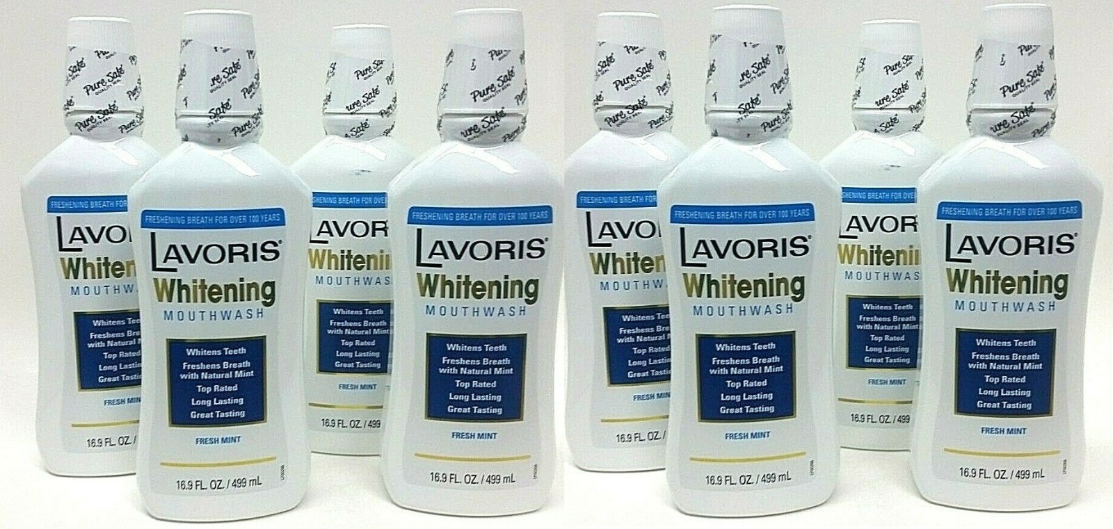 ( LOT of 8 ) Lavoris Whitening MouthWash Whitens Teeth Fresh Mint 16.9 ...
