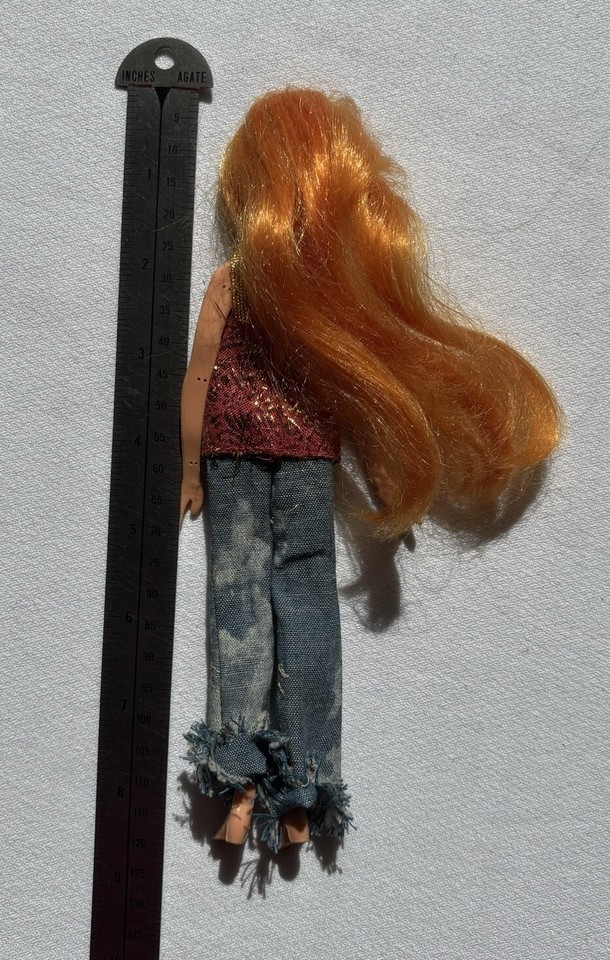 VINTAGE 1969 Ideal TALL Flat FLATSY Ali Doll ORANGE HAIR, Like FLAT ...