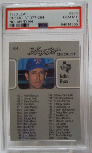 Gem 1990 Leaf NOLAN RYAN CL Mint PSA 10 #264 Texas Rangers | eBay