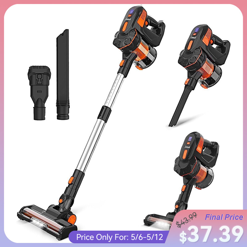 INSE V70 Cordless Handheld Stick Upright Vacuum | Orange | Certified ...