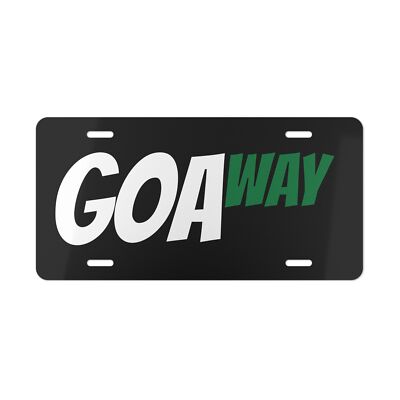 GOA WAY Funny Front Vanity License Show Plate Go Away | eBay