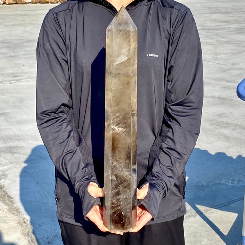 6.56LB Large Natural Tea Crystal Obelisk Transparent Quartz Energy | eBay