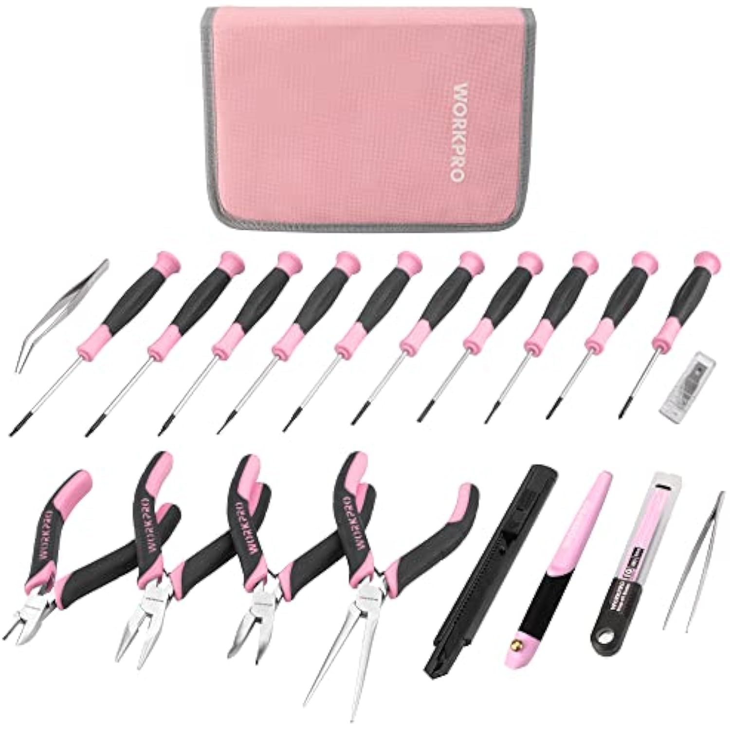 33pcs precision repair tool set includes pliers set, screwdrivers set ...