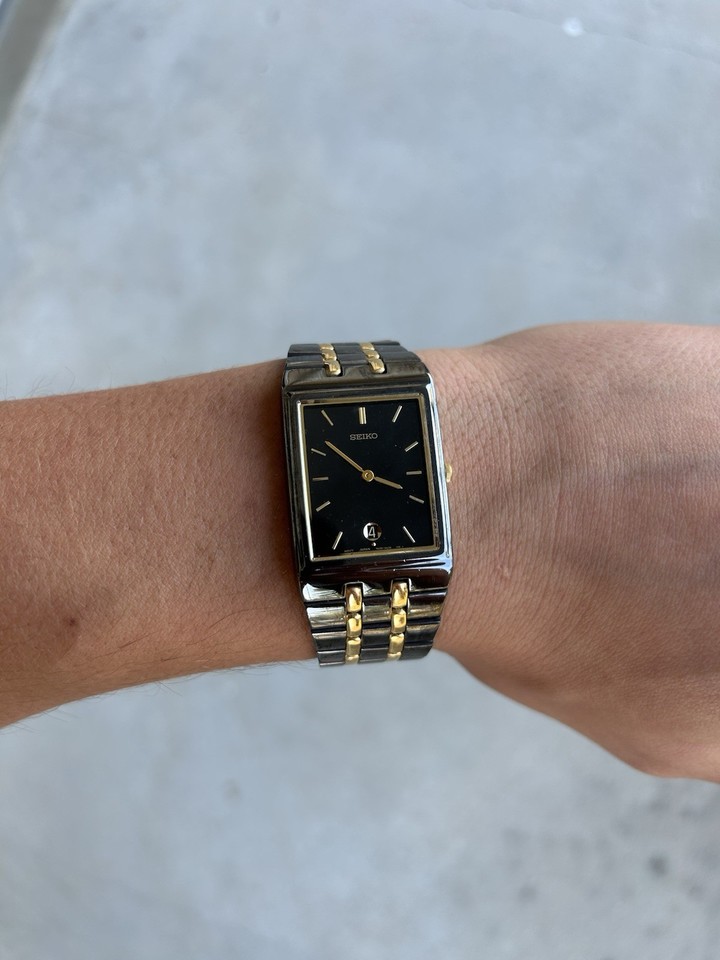 Vintage Men’s Black Seiko Tank, 7n39-5a29 | eBay