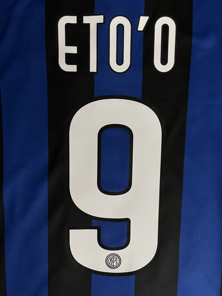 Eto’o #9 2010 Medium UCL Home Blue Italy Retro Kit M Eto | eBay