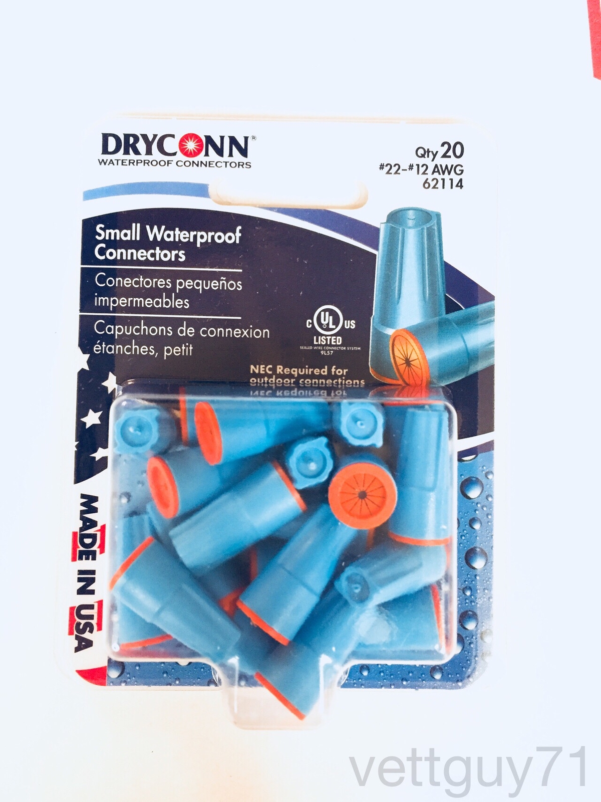 DryConn Aqua Outdoor Waterproof Silicone Wire Connectors, Small/Medium ...