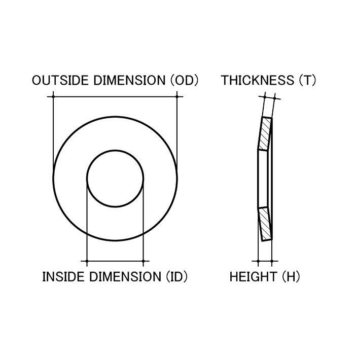 Pack of 10 Zinc Coated Passivation Schnorr Load Washer M22 x 49 x 5.5 ...