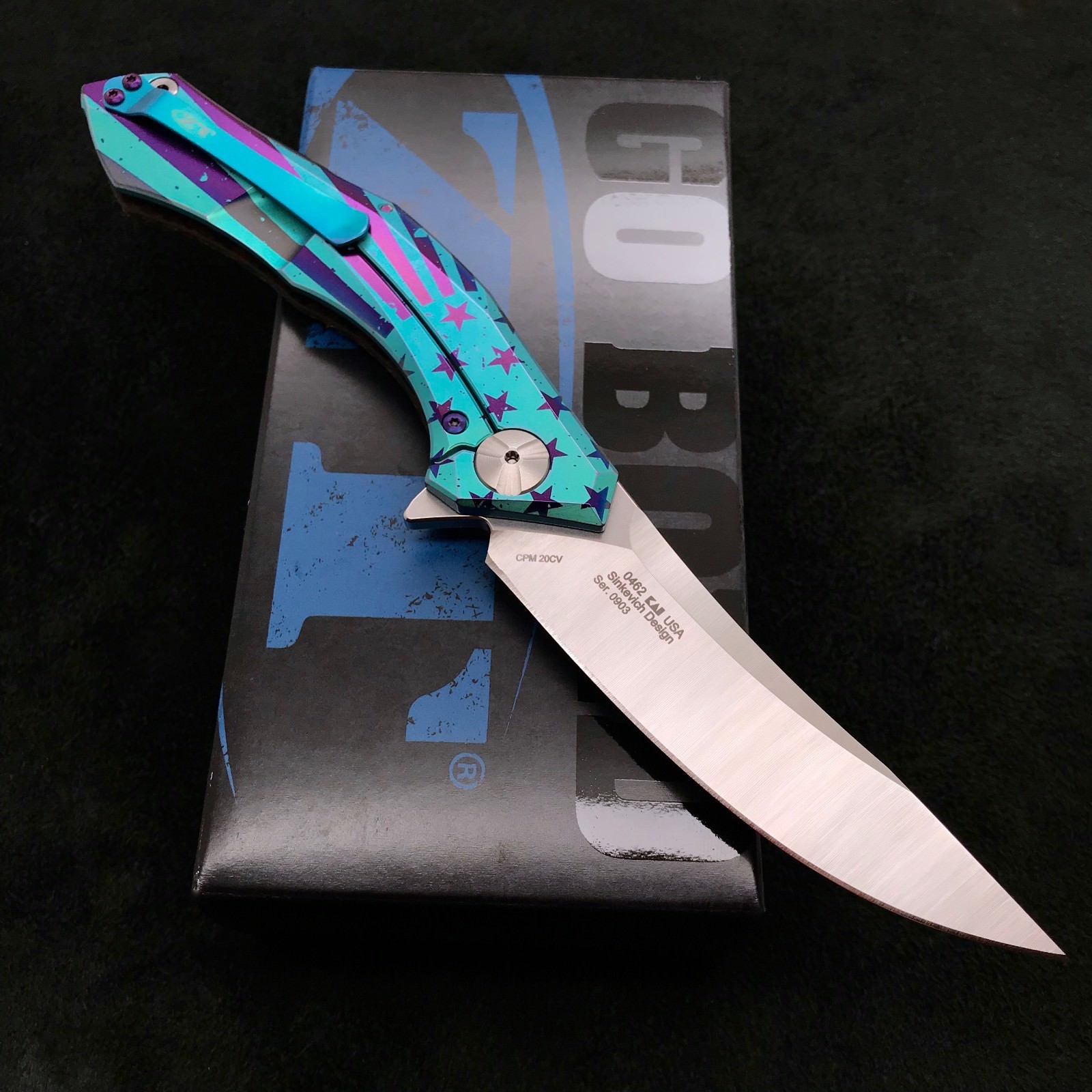 Zero Tolerance ZT 0462 Plain Edge Folder ZT0462 20CV American Joker Ano ...