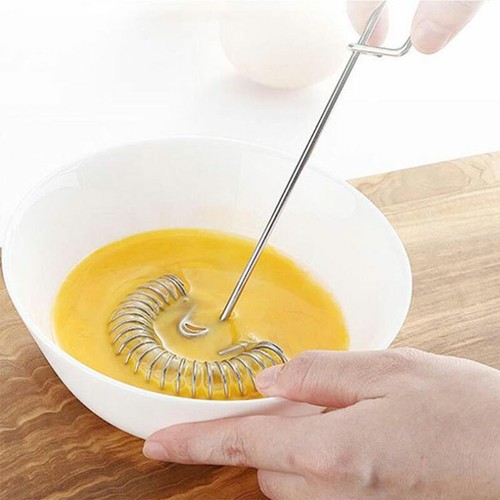 Manual Egg Beater Stainless Steel Spring Coil Mixer Egg Stirring ...