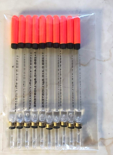 10 New Loaded Fishing Lidsters Clear Floats 11CM 2BB Carp Chub Match ...
