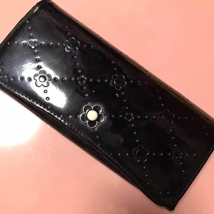 Mary Quant Enamel Long Wallet Black - Gem