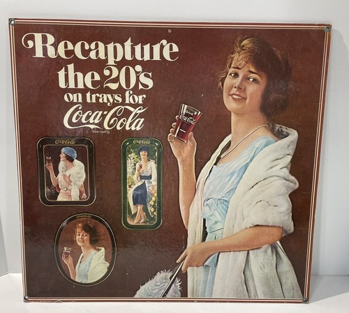 RARE Advertising Metal Tin Sign Recapture The 20’s On Trays For Coca ...