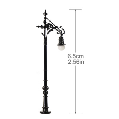 5pcs Model Railway N Gauge Lamp Post 6.5cm 1:150 Street Lights Warm ...