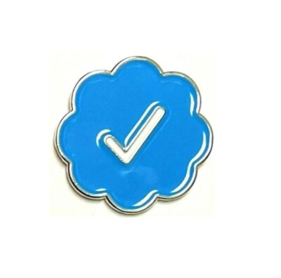 Verified Blue Check Lapel Pin [Metal & Enamel Pinback] Pins Authentic ...
