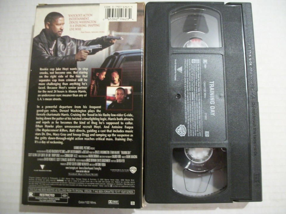 Training Day (VHS, 2002, Bonus Footage Including Alternate Ending ...