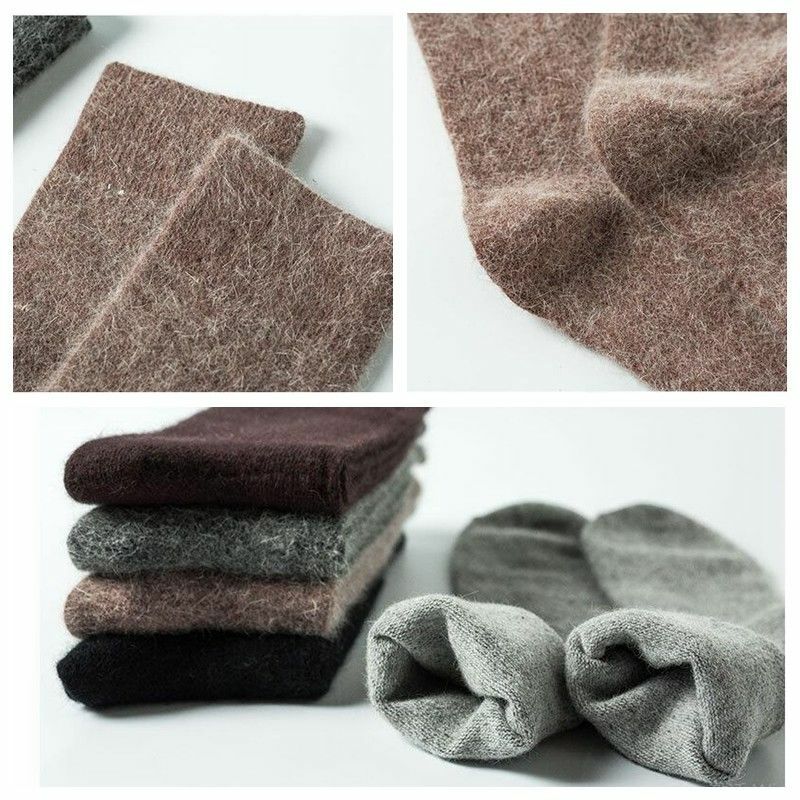 Angora Cashmere Wool Sock Mens Socks Comfortable Warm Pure Color 1 ...
